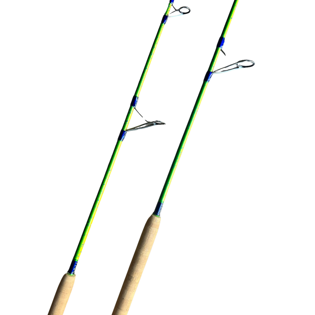 Custom-painted 7’6” saltwater fishing rod - vibrant Mahi pattern – 3H ...